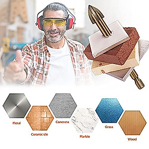 10PCS Efficient Universal Drilling Tool,Multi-Function Triangle Cross Alloy Drill Bit Tip Tools,Concrete Carbide Drill Tap Bit Set Suitable for Glass, Ceramic Tile Wall, and Wood (3mm-12mm)