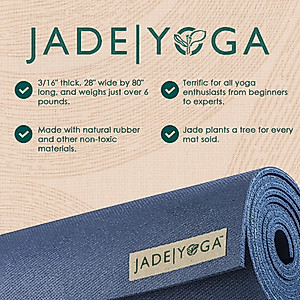 JadeYoga XW Harmony Yoga Mat – Extra Wide and Extra Long Yoga, Workout, Home Exercise, Fitness Mat For Home And Gym- Yoga Mat For Men and Women- 80" Midnight Blue