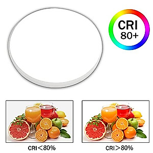 URLTZBRO 20W 10inch Round Flush Mount LED Ceiling Light,6000K Slim White Lighting Lamp Fixture for Bathroom Kitchen,Bedroom,Hallway,Easy Installition