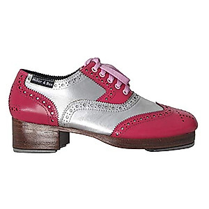 Miller & Ben Tap Shoes, Triple Threat, Pink & Silver Royal Professional Tap Shoes (41 EU)