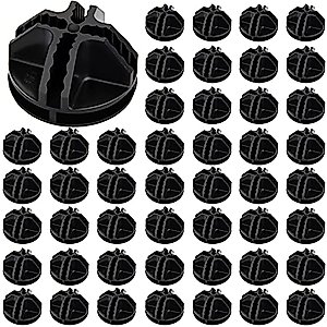Cube Connectors Plastic Storage Cube Connectors Wire Cube Connectors Organizer ABS Connectors for Modular Closet Storage Organizer and Wire Shelf (Black,48 Pieces)
