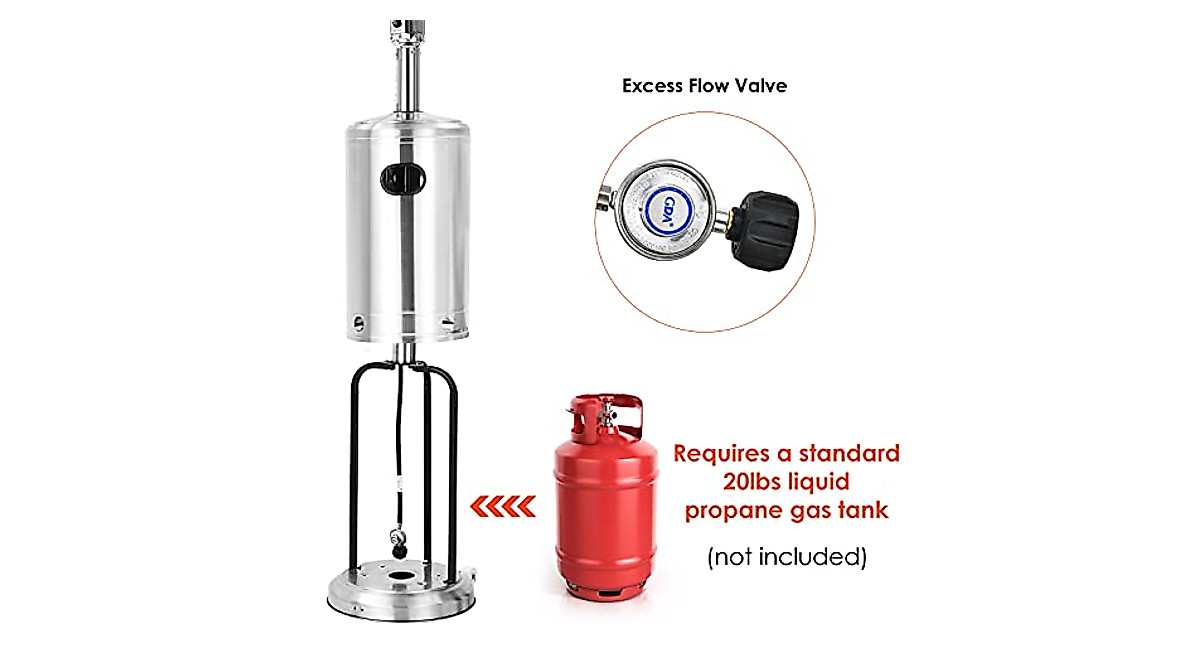 Giantex Patio Heaters for Outdoor Use, 48000 BTU Propane Outdoor ...