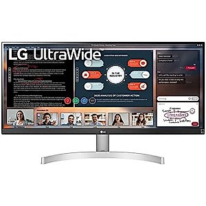 LG 29WN600-W 29" UW-FHD (2560x1080) 75Hz 5ms IPS FreeSync Monitor, White (Renewed)