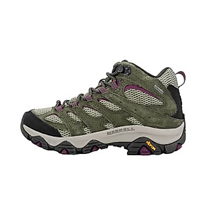 Merrell J035852 Womens Hiking Shoes Moab 3 Mid WP Waterproof Lichen/Mulberry US Size 6.5