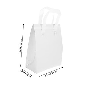 NAMOARLY 10pcs Cold Drink Insulation Bag Drink Carrying Bags Drink Carrier Bag Drink Packaging Bags Insulated Bag Insulated Drink Bag Takeaway Food Bag The Tote Bag Non-woven Fabric White
