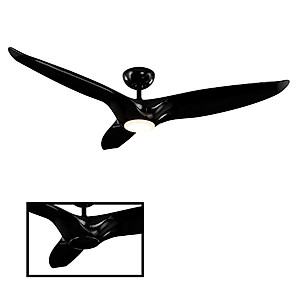 Morpheus III Smart Indoor and Outdoor 3-Blade Ceiling Fan 60in Automotive Silver with 3000K LED Light Kit and Remote Control works with Alexa, Google Assistant, Samsung Things, and iOS or Android App