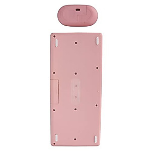 01 02 015 Gaming Keyboard Mouse, Wireless Light Quiet 86 Keys Save Space Keyboard Mouse Combo for Home for PC for Office(Pink Mixed Color)