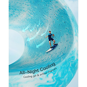 PERLECARE 3 Inch King Memory Foam Mattress Topper, Cooling Gel Infused Mattress Pad, Ventilated Bed Topper for Pressure Relief Back Pain, CertiPUR-US Certified