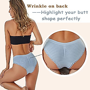Cheeky Underwear for Women Sexy Panties No Show Stretchy with Cute Lace Seamless Breathable Underwear Women Pack of 6 S-2XL