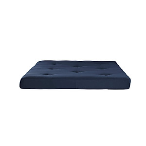 DHP 6" Microfiber Futon Mattress Sofa Bed, Full, Blue