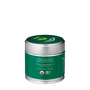 Chamberlain Coffee 100% Organic Matcha Japanese Green Tea Powder, Vegan, Gluten-Free 1oz tin