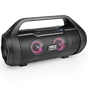 Pyle Wireless Portable Bluetooth Boombox Speaker - 500W 2.0CH Rechargeable Boom Box Speaker Portable Barrel Loud Stereo System with AUX Input/USB/SD/Fm Radio, 3" Subwoofer, Voice Control - PBMWP185