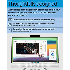 HP All-in-One 21.5" FHD Desktop Computer Newest, 16 GB RAM, 1TB PCIE SSD, AMD Athlon Gold 3150U, Radeon Graphics, HDMI, Camera, Windows 11 H w/GM Accessories, Black