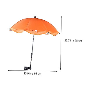 KOMBIUDA Clip On Baby Stroller Umbrella Uv Sun Shade for Push Chair Adjustable and Foldable Parasol Compact Travel Design Easy Attachment