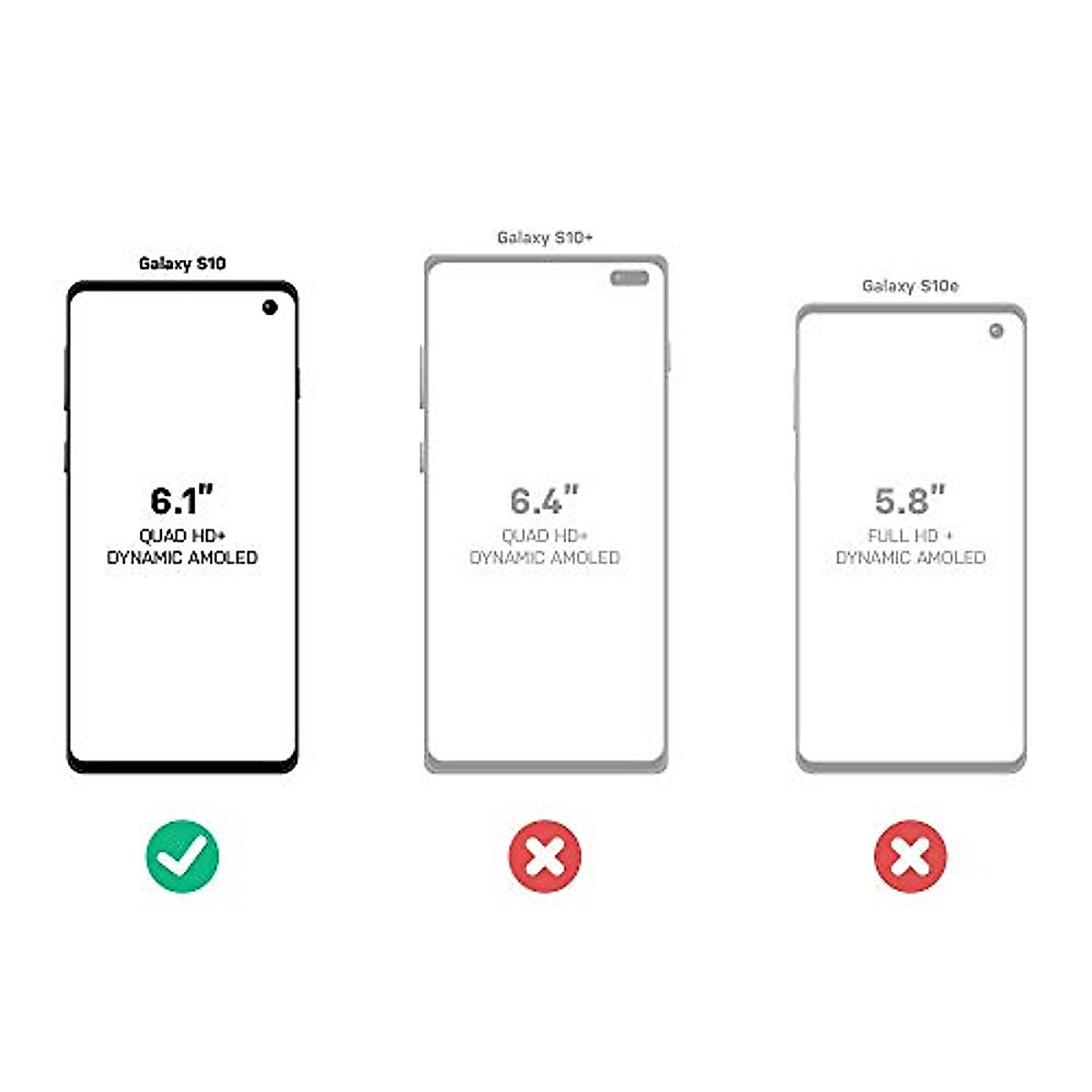 OtterBox Defender Screenless Series Case for Samsung Galaxy S10 (NOT S10e/Plus) Non-Retail Packaging - Black