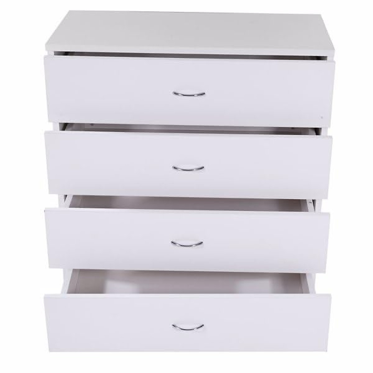 AQFilters Contemporary White 4-Drawer Bureau – Chic Storage Solution