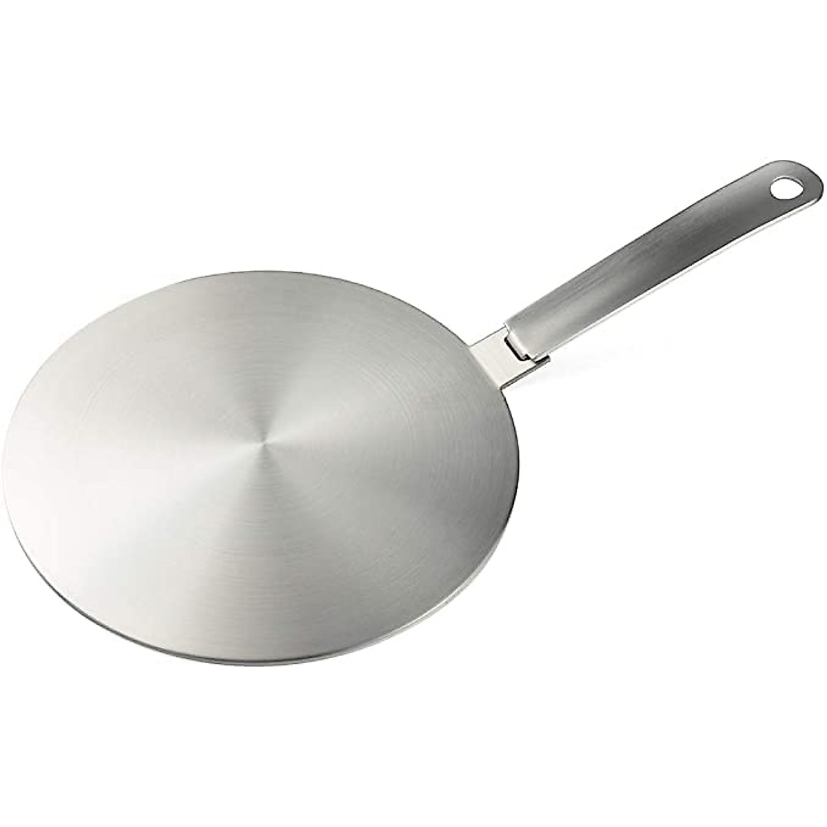 2020 Newest Heat Diffuser Stainless Steel Induction Adapter Plate Removable Handle Coffee Milk Cookware Induction Hob Heat Cooking Diffuser for Electric Stove 5.5inch