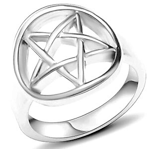 Jude Jewelers Stainless Steel Star Pattern Statement Cocktail Party Promise Anniversary Ring (Silver, 10)