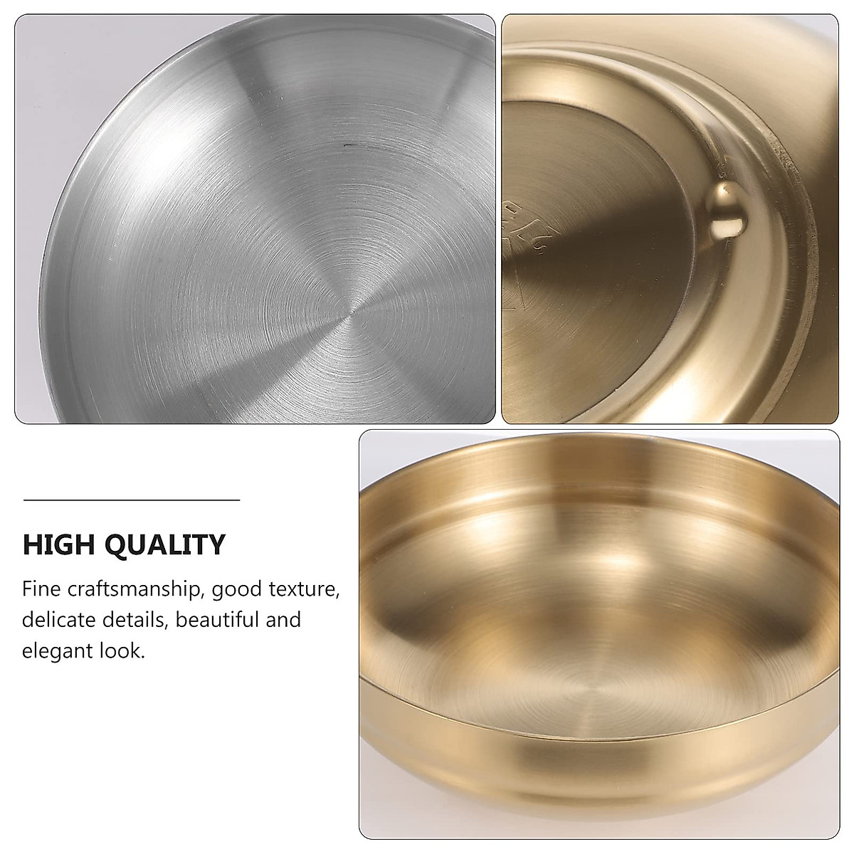 Happyyami 2Pcs Stainless Steel Bowls Korean Style Cold Noodle Bowl Multipurpose Cereal Rice Soup Noodles Salad Baking Large Capacity Bowl for Household and Restaurant