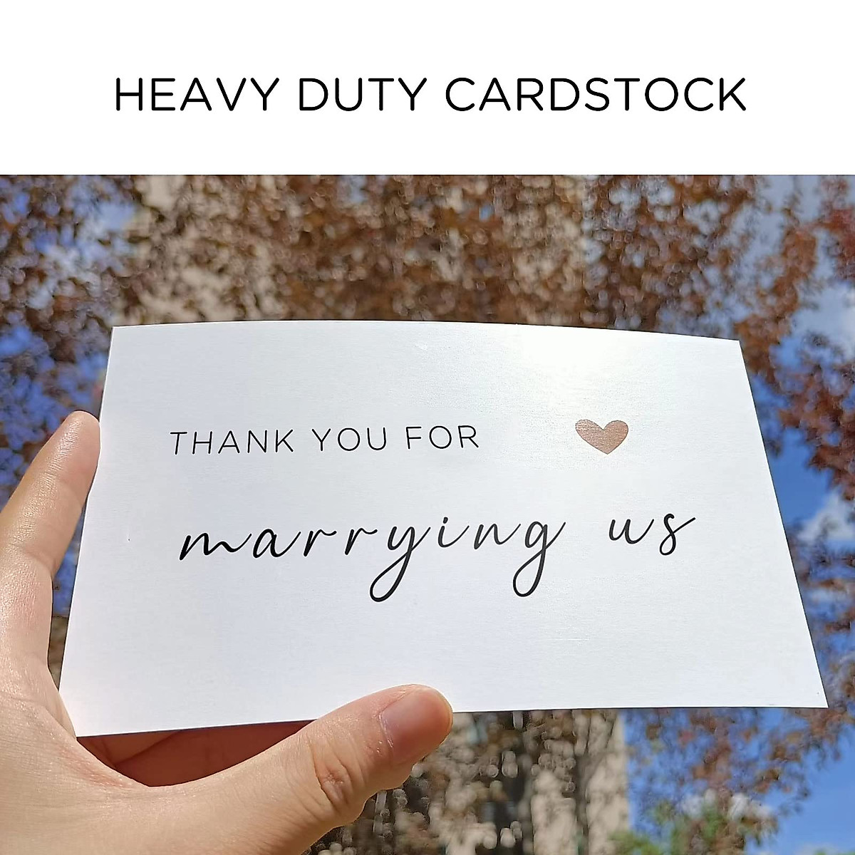 Joyfulmap Wedding Card to Officiant, Wedding Card with Kraft envelope and wax seal, Thank You for Marrying Us, Thank You Card for Priest, Minister, Judge, Pastor