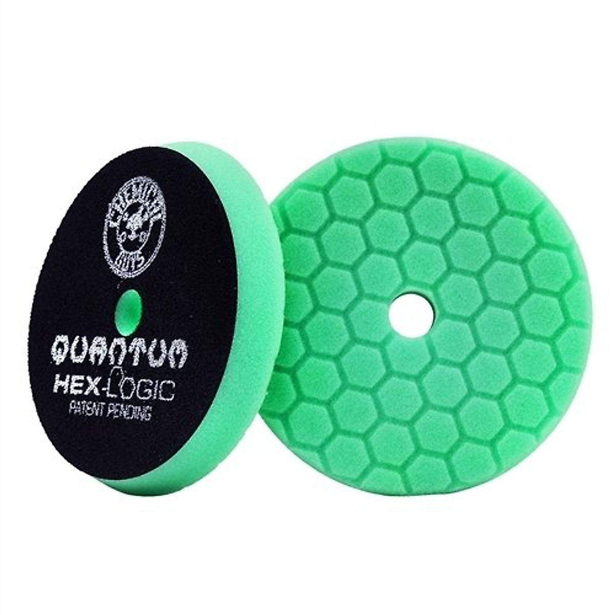 Chemical Guys BUFX113HEX6 Hex-Logic Quantum Medium-Heavy Cutting Pad, Green (6.5 Inch Pad made for 6 Inch backing plates)