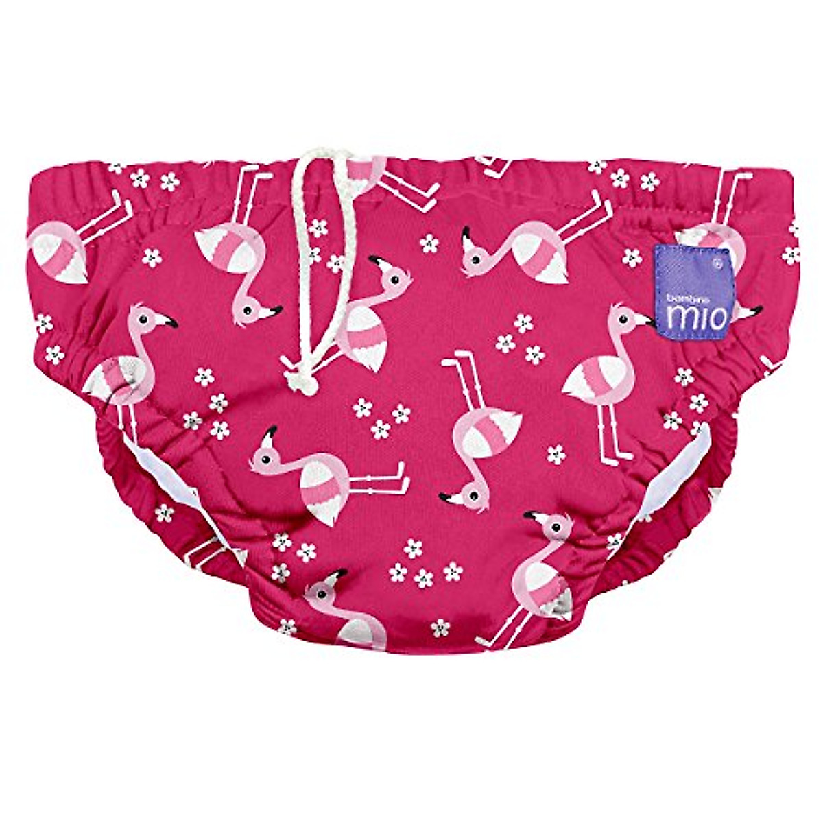 Bambino Mio, Reusable Swim Diaper, Medium (6-12 Months), Pink Flamingo
