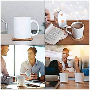 Coasters for Drinks Set of 4 , Natural Non Slip Wooden Coasters , Perfect Housewarming Gift Idea