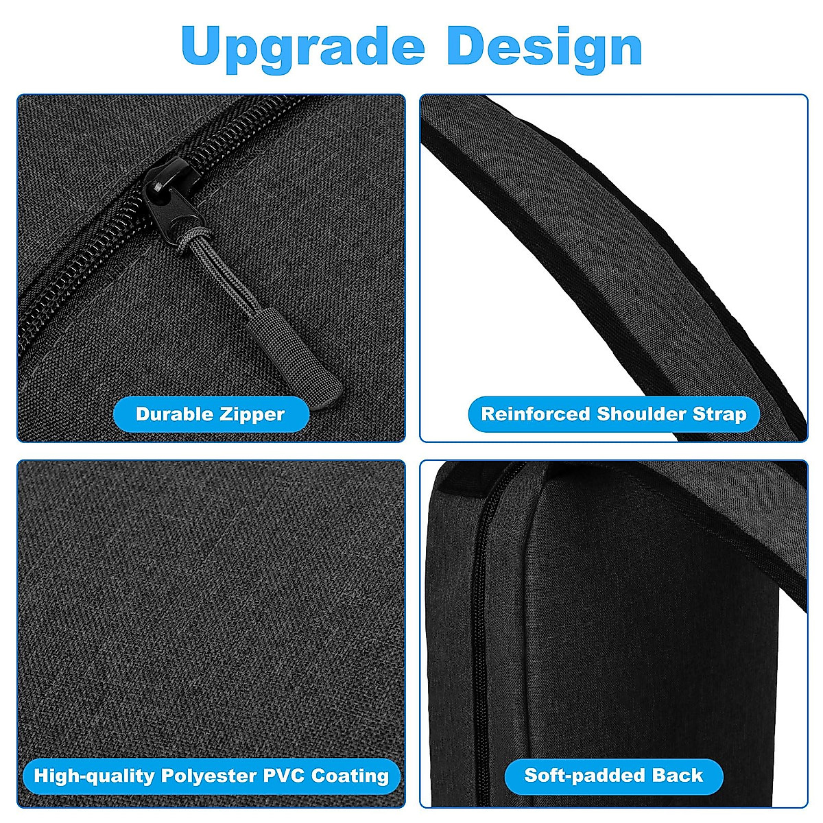 APDTEK Portable Oxygen Tank Backpack Holder for Size D (M-15), Comfortable Medical Oxygen Cylinder Backpack Bag with Durable Straps, Size JD (M-22) Oxygen Bag for Travel - Easy to Carry (Black)