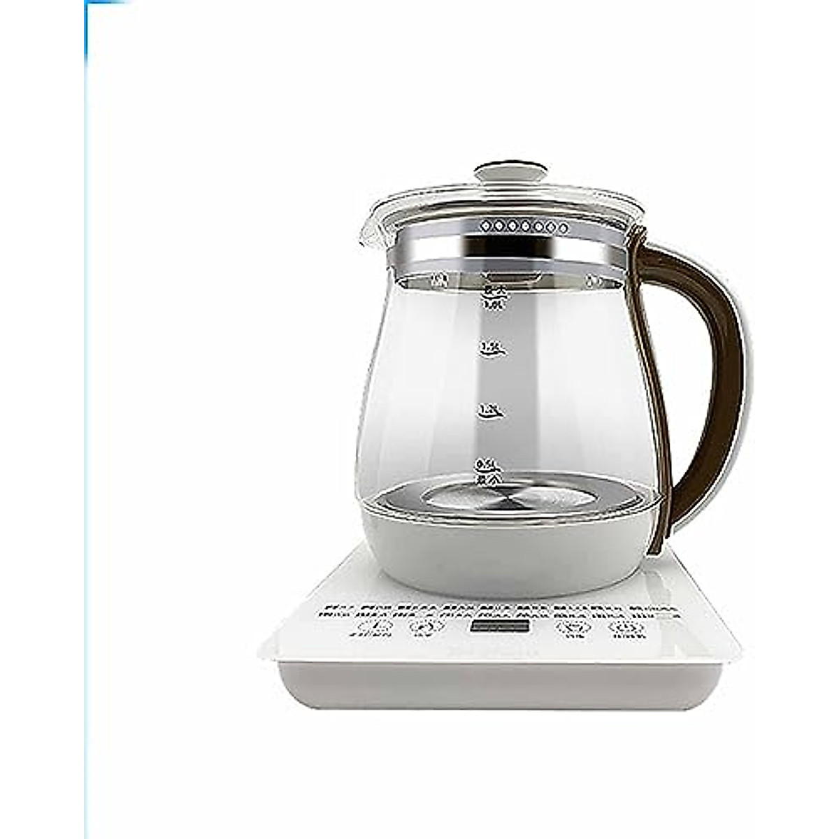 1.5L Intelligent Multifunctional Health Pot Home Electric Kettle Electric Teapot Glass Teapot Water Heater High Borosilicate Glass Pot Body Precision Temperature Control Stainless Steel A,1.8L (Color