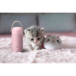 Yerbam 5.5oz Mini Tumbler Stainless Steel Vacuum Insulated Water Bottle Double Wall Thermos Flask Small Size BPA Free Leakproof (brink pink)