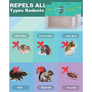 SEEKBIT Rodent Repellent, Large Peppermint Oil Repels Mice and Rats Squirrel and Other Rodents, Rat Mouse Repellent for Indoor Outdoor Attic RV Car Engines, Mouse Deterrent Keep Mice Out, 7 Pack
