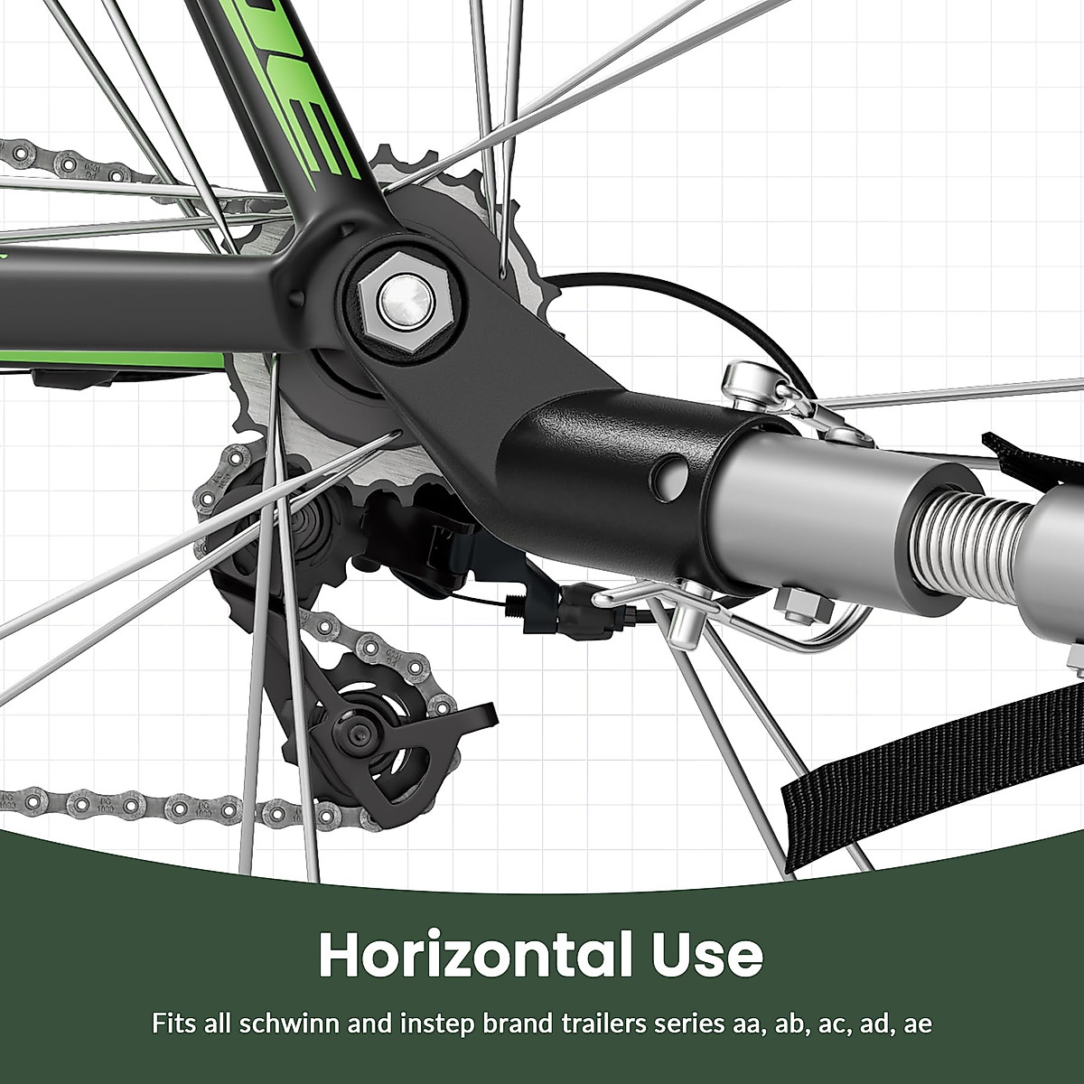 Titanker Upgraded Bike Trailer Hitch for Schwinn, Bike Trailer Coupler Bike Trailer Attachment for Instep, Bike Trailer Adapter for Cargo Trailer (2 PCS-Black)