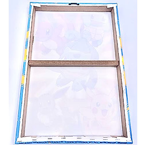 Silver Buffalo Pokémon 13" x 19" Canvas Wall Art - Pikachu Eevee Charmander Squirtle Bulbasaur - Group Pokemon Picture Poster