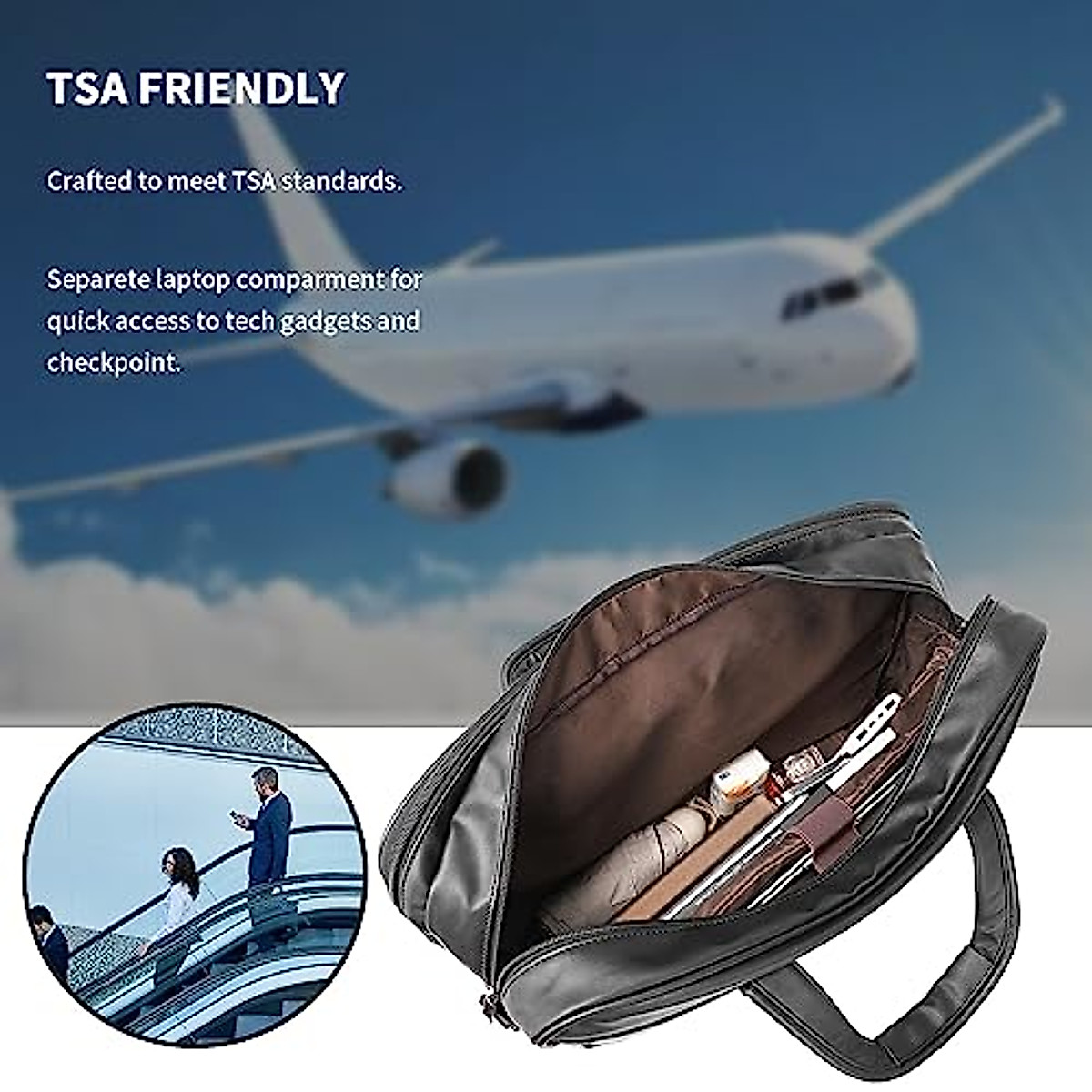 seyfocnia Men's Messenger Bag,17.3 Inch Laptop Briefcase Work Bag Satchel Computer Handbag Shoulder Bag Crossbody Bags for Women Men