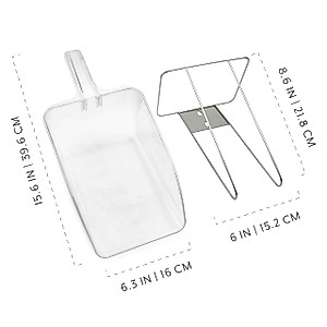 Darware Commercial Ice Scoop with Metal Holder, 58-Fluid Ounces Capacity