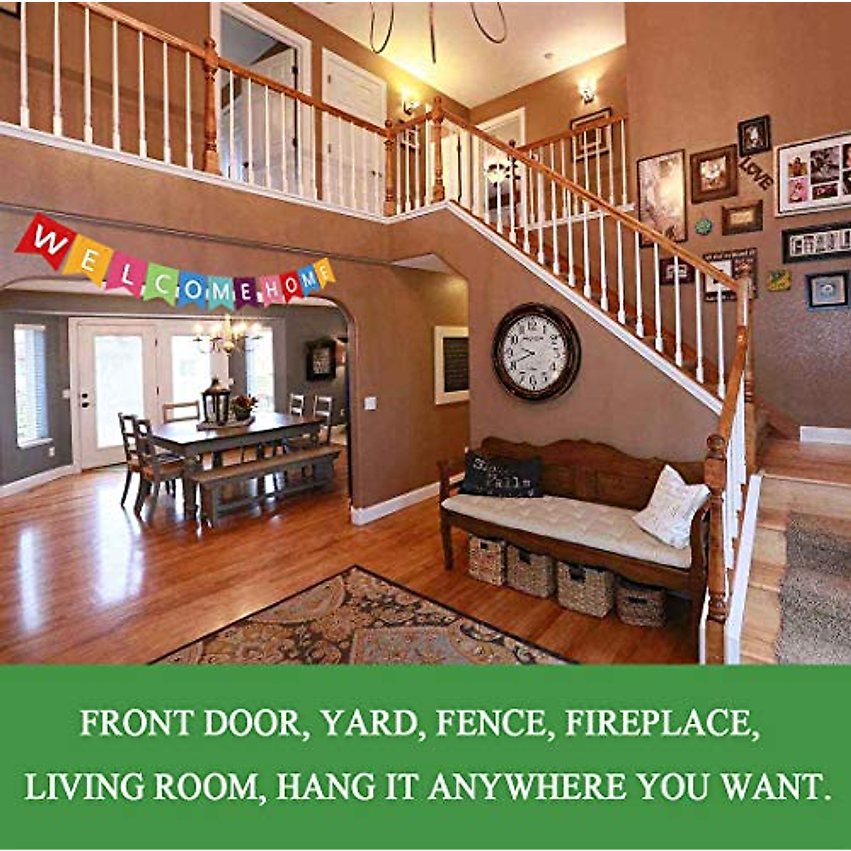 Welcome Home Banner - Colorful, Reusable & Easy to Hang