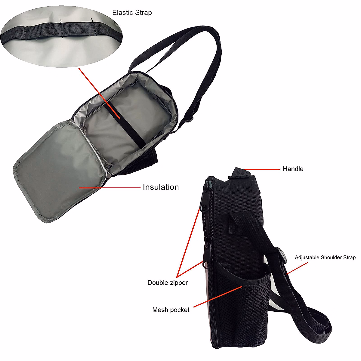 HELLHERO Hummingbird Lunch Bag Insulated Lunch Box Reusable Lunchbag Kids Lunchboxes Leakproof Meal Prep Cooler Tote Bags for Women Men Travel Picnic Work School Daycare Camping Outdoor