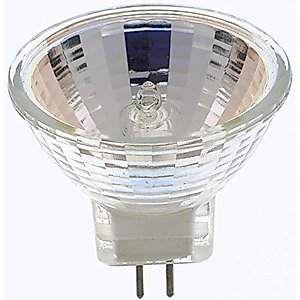 Satco S3194 5 Watt MR11 Halogen GZ4 Base 12 Volt Clear NSP 9 Beam Pattern Light Bulb, No Lens, White, 1 Count (Pack of 1)