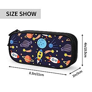 Blue Astronaut.webp Pencil Case Large Capacity Zipper Pouch Holder for High Middle Primary Student Aesthetic Teen Girl Boy Office Men Women Adults Portable