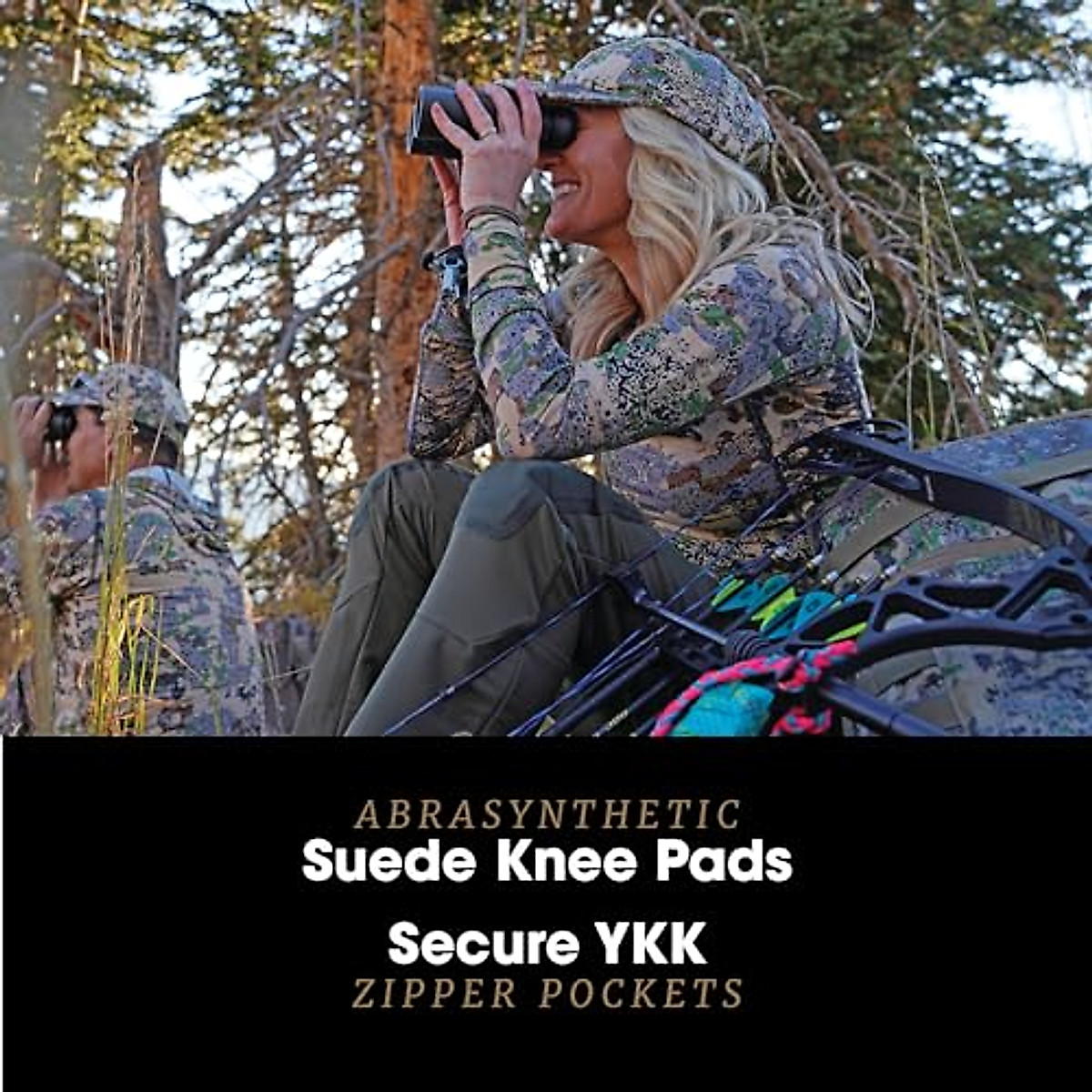 FORLOH Women's AllClima Stretch Woven Pants - All-Season Hunting, Hiking, & Fishing Pants/Weather Protection Barrier(8, Deep Cover)