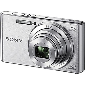 Sony DSC-W830 Digital Camera (Silver) (DSC-W830) + 2 x NP-BN1 Battery + Case + Charger + 64GB Card + Card Reader + Corel Photo Software + Flex Tripod + Micro USB Cable + Memory Wallet + Cleaning Kit