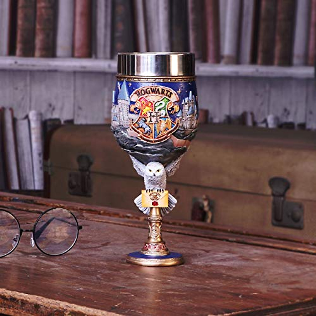 Nemesis Now Harry Potter Goblet, Hand Painted Harry Potter Collectible Chalice, Wizarding Wrold Cup, Ideal Gift for Potterheads - Hogwarts