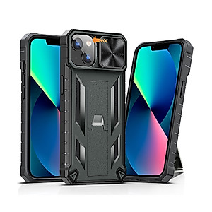 SOiOS for iPhone 13 iPhone14 Case with Stand: iPhone 13 iPhone14 Cover with Kickstand | Shockproof Military Grade Protective Cell Phone Case | TPU Durable Rugged Bumper Textured Matte Hybrid Design