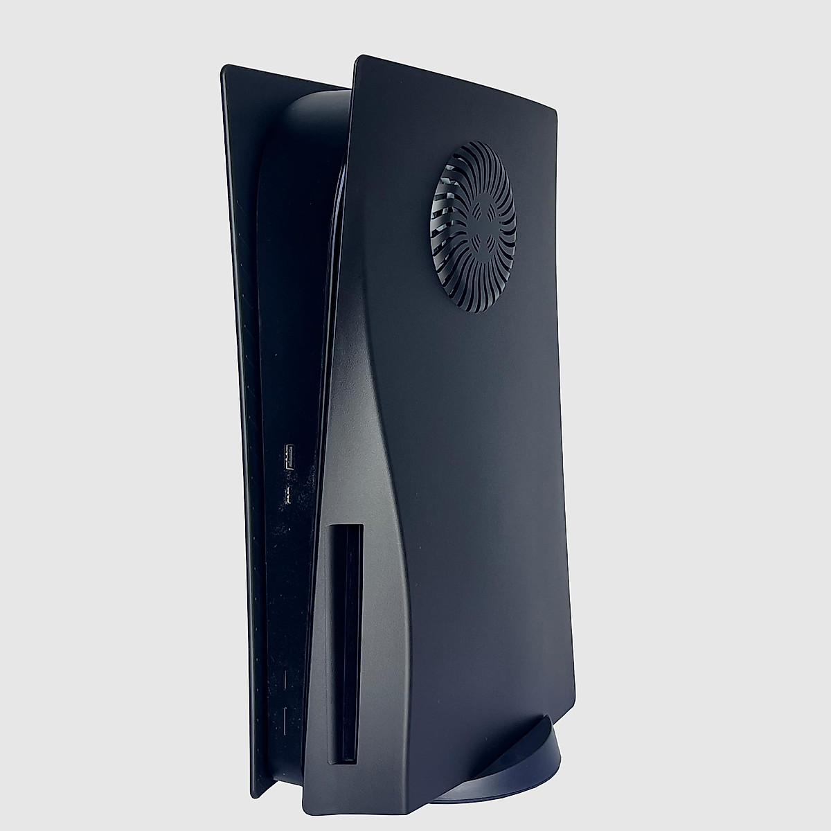 Faceplate for PS5 with Cooling Vent Face Plate Console Cover for Disc Edition DOBEWINGDELOU Replacement Side Plate Shell Accessories Hard Shockproof Anti-Scratch Dustproof ABS Case Black