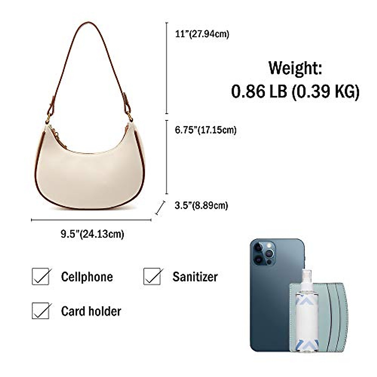 Scarleton Purses for Women, Crossbody Bags for Women, Lightweight with 2 Straps Shoulder Bag for Casual & Party, H208841 Off White