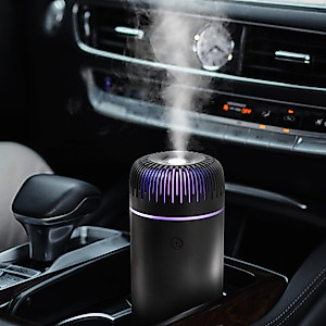 Generic Car Diffuser Humidifier Aromatherapy Essential Oil Diffuser USB Mist Mini Portable Diffuser for Car Home Office Bedroom, 100ML, Black