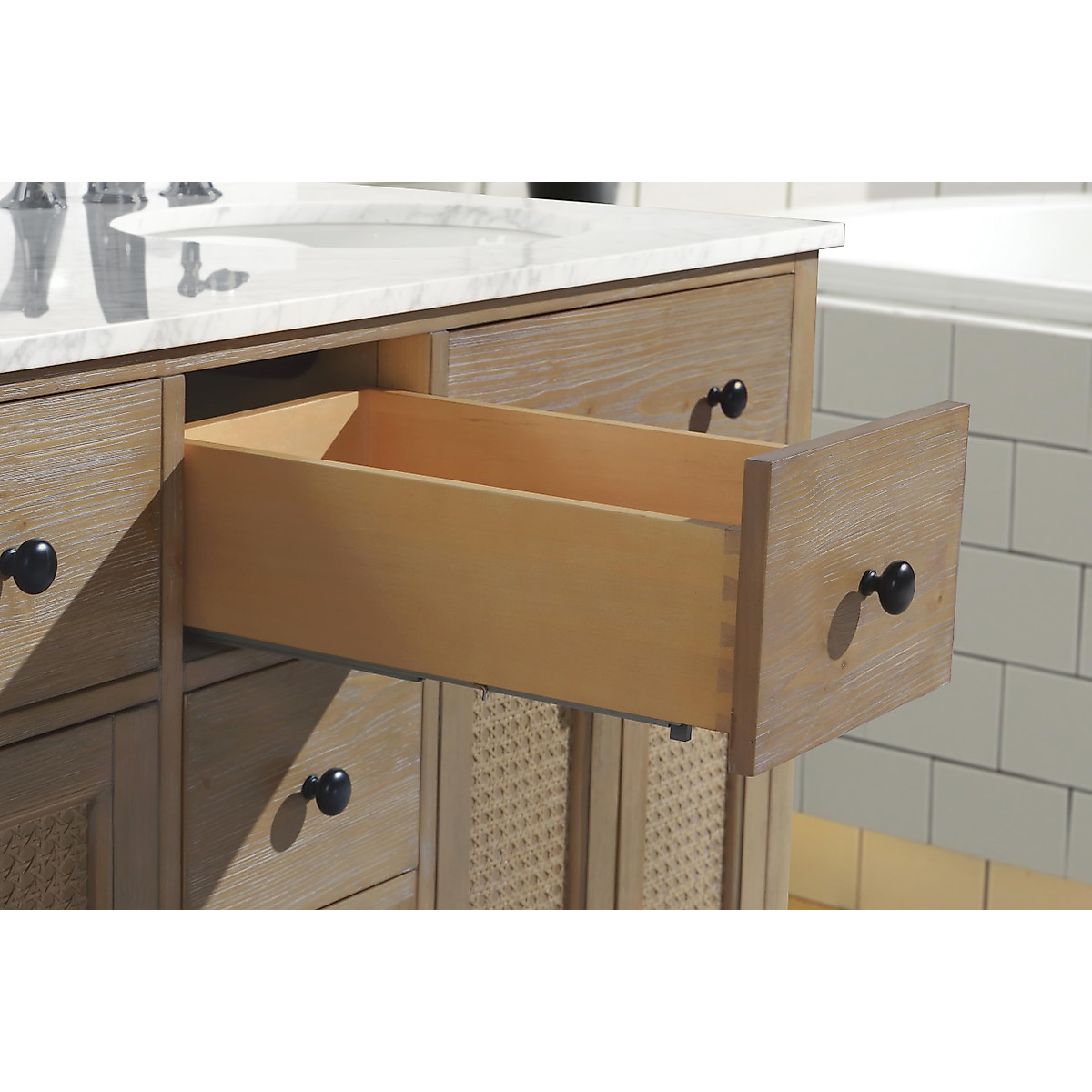 Ari Kitchen & Bath Annie 55" Bathroom Vanity Weathered Fir