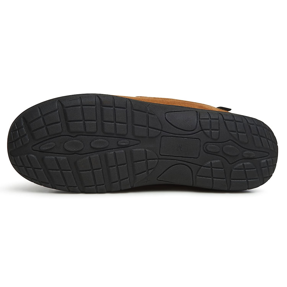 Lucky Brand Micro Suede Moccasin Slippers for Men with Faux Fur Lining, Tan, M