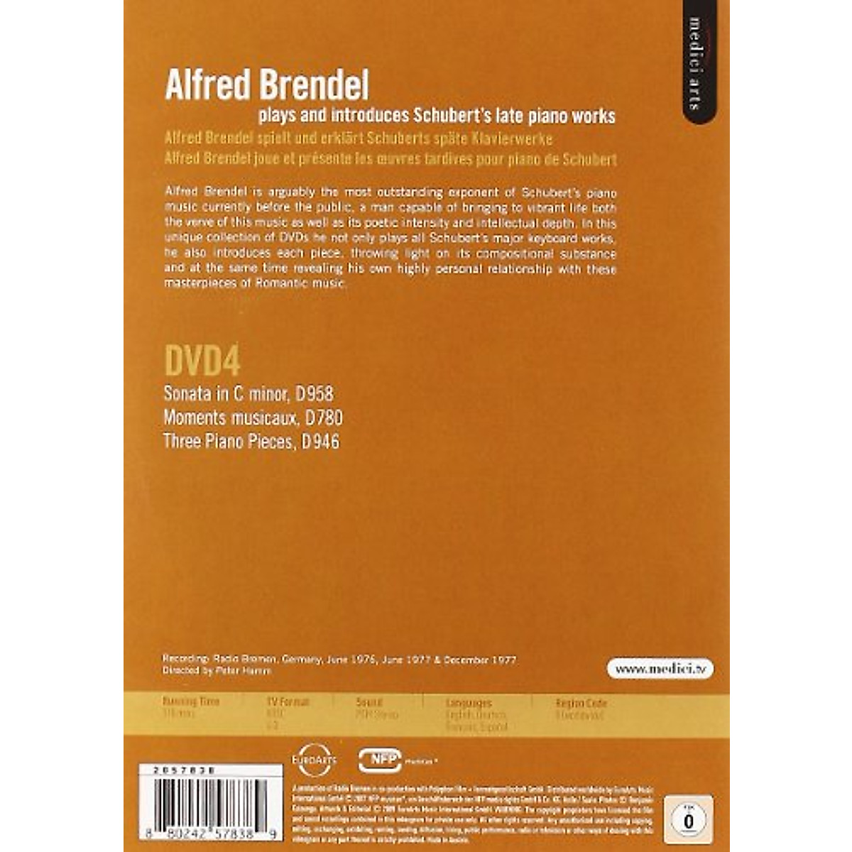 Alfred Brendel: Plays and Introduces Schubert, Vol. 4: Sonata D958/Moments Musicaux/3 Piano Pieces