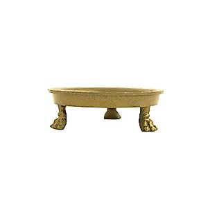Round Clawfoot Dish — by Alice Lane Home Collection — Gold — for Home Decor, Candles, Jewelry, Perfume, Cosmetics, and Coffee Table
